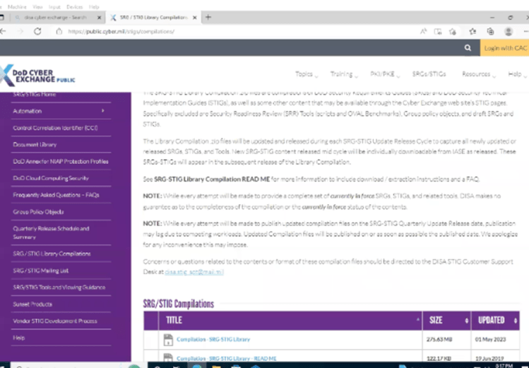STIG & SCAP – Cyber Security Knowledge Center